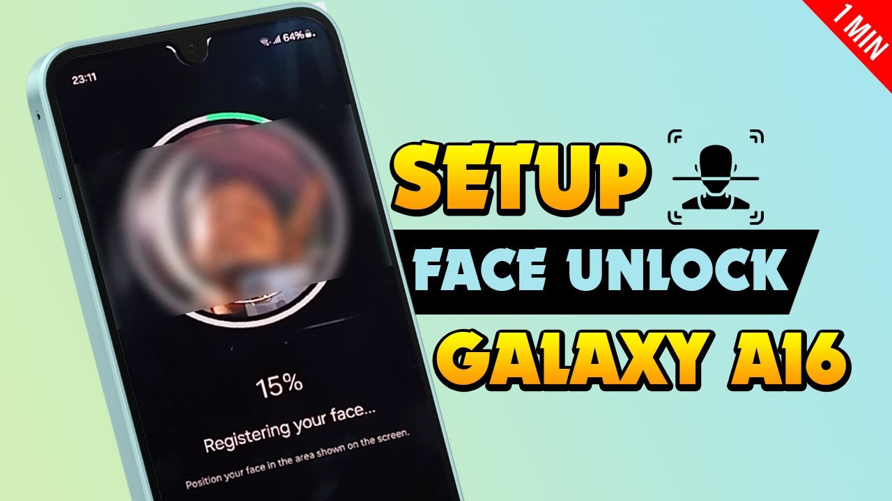 How to setup face Lock on Samsung Galaxy A16 - YouTube