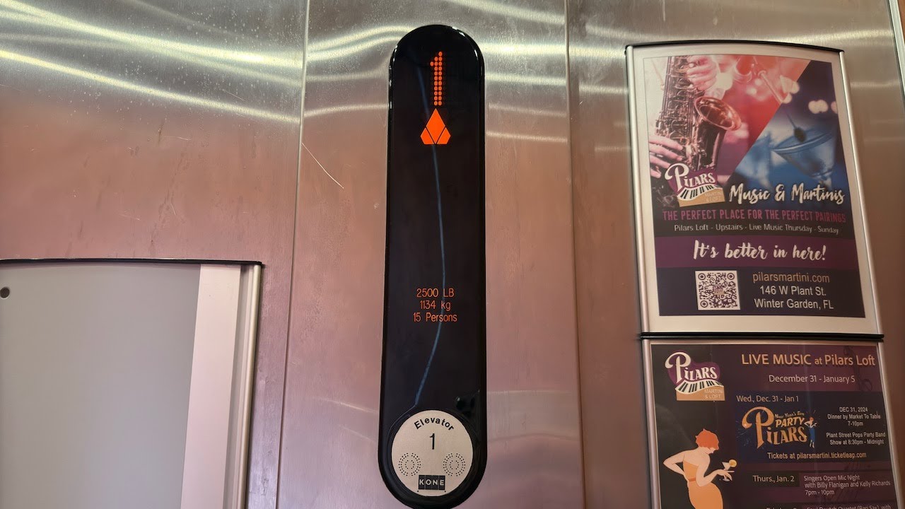 KONE EcoSpace KSS 370 Traction Elevator @ Roper Garden Building, Winter ...
