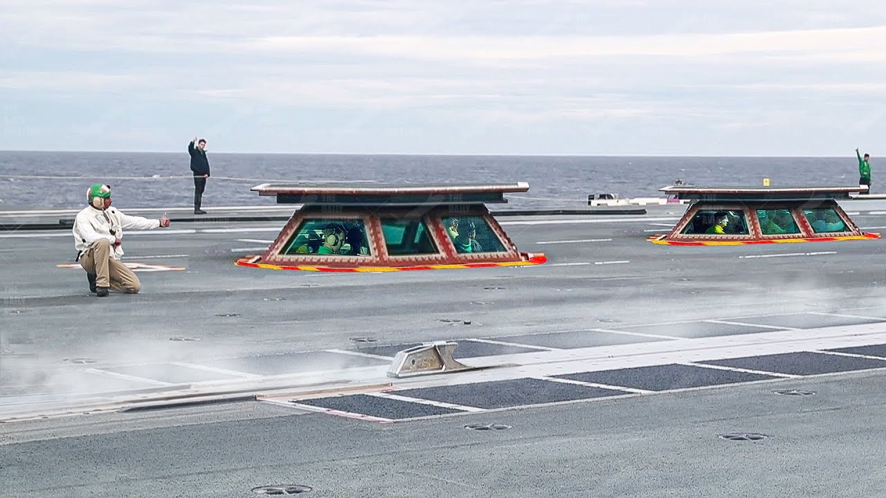 Testing US Aircraft Carrier's Newest System to Launch Aircraft at Crazy ...