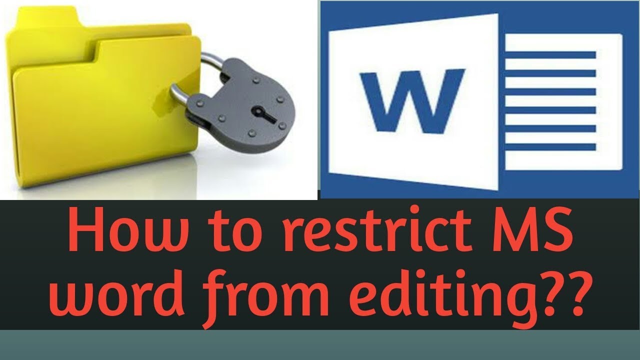 How to restrict MS word from editing||learn just in 4 min - YouTube