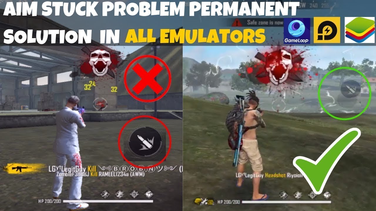 Aim stuck problem solved in Emulators - YouTube