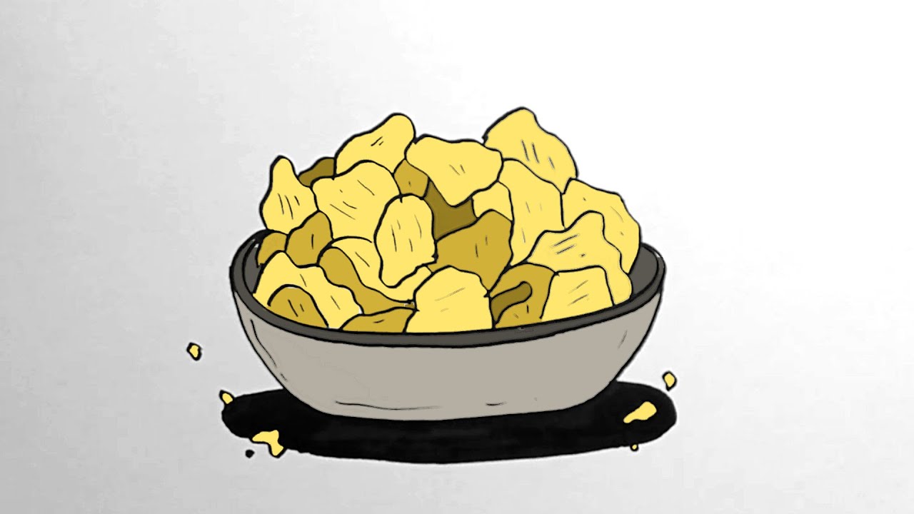 How to Draw POTATO CHIPS | STEP BY STEP - YouTube
