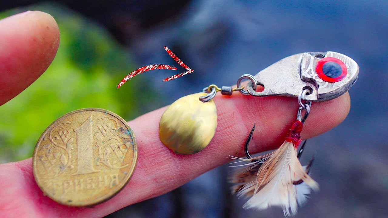Making a Tail Spinner from Coins / diy fishing lures - YouTube