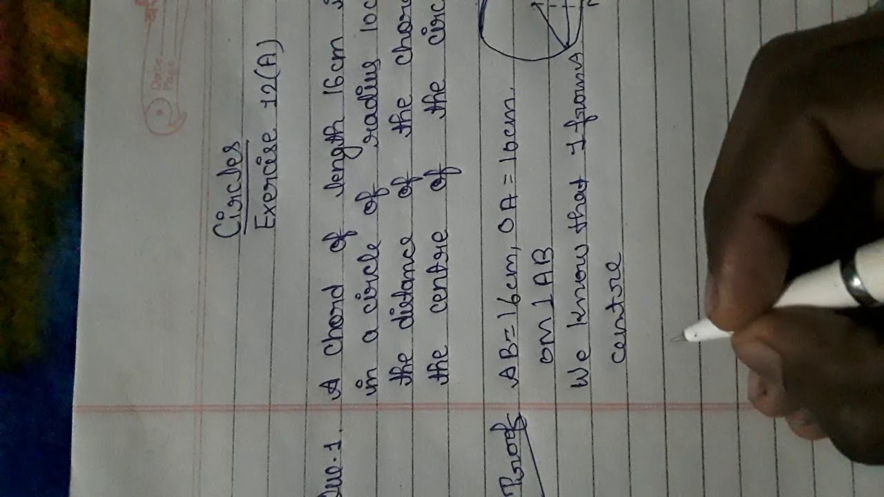 Maths Solved Chapter 12exercise 12aquestion 1 Youtube
