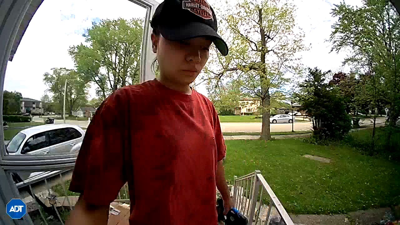 Our ADT Front Door Camera Video Motion Detection Caught UPS Delivery ...