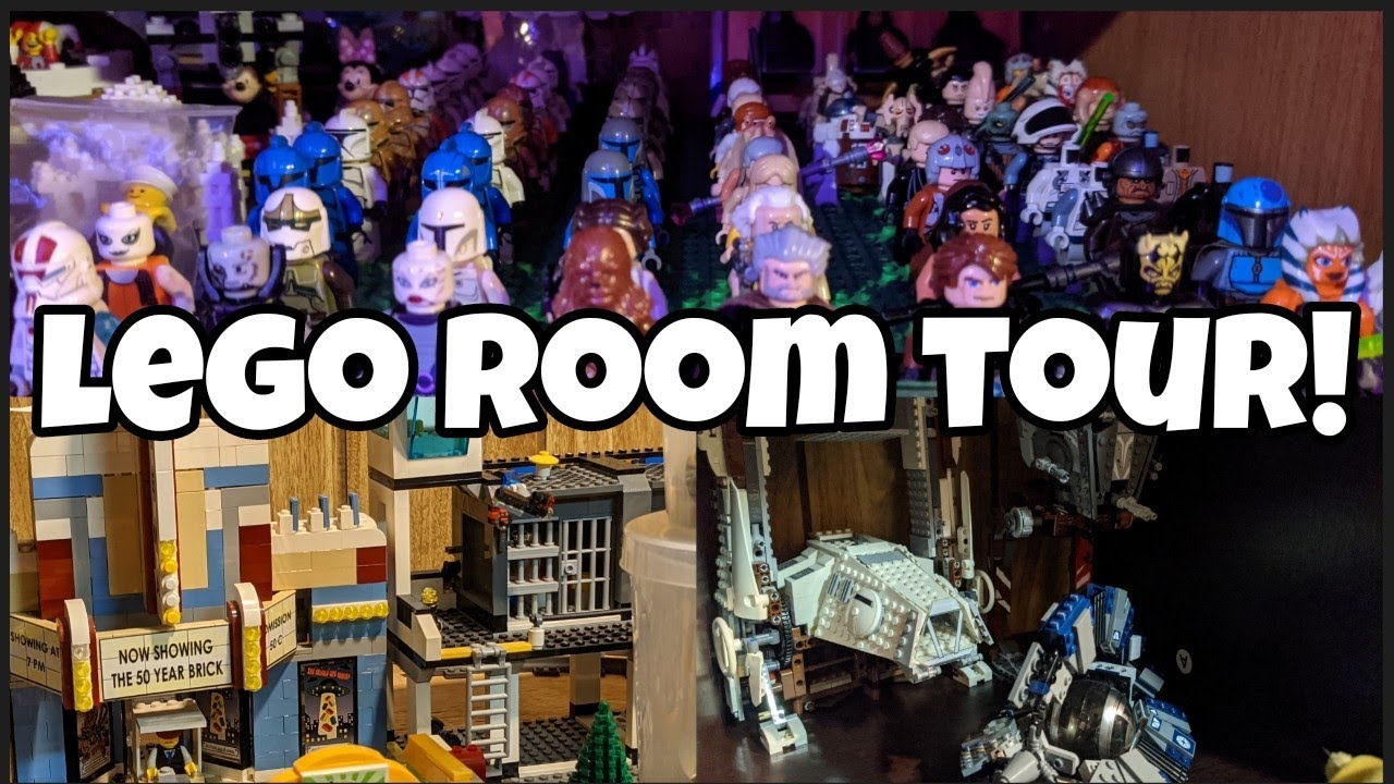 LEGO ROOM TOUR #1!/Lego Display/Lego City/Lego City table/Lego displays ...