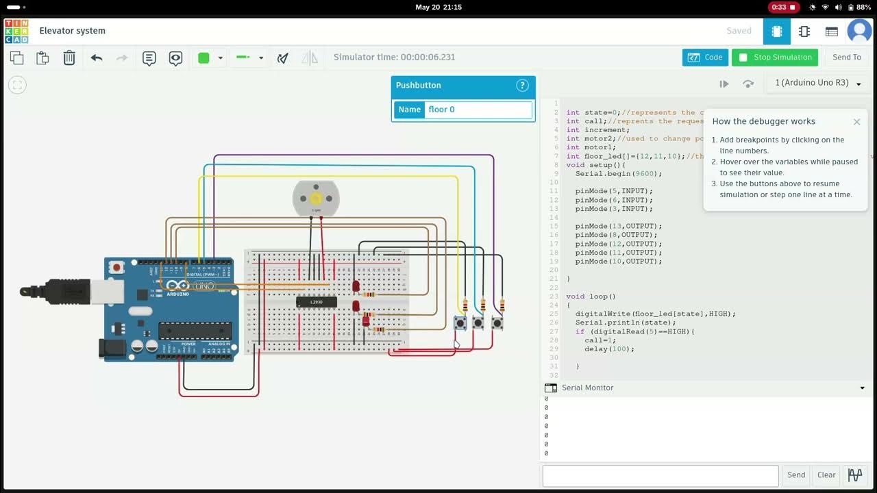 create an arduino based elevator system using dc motor - YouTube