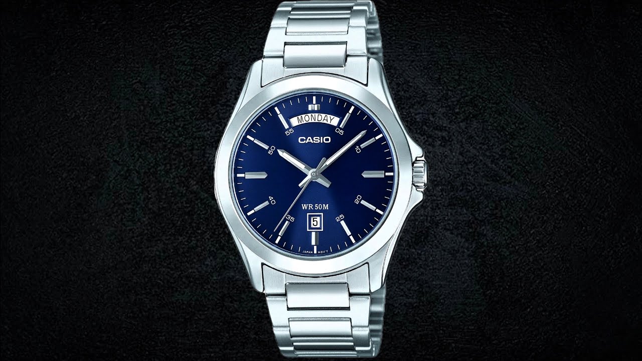 Casio Standard Classic Analog Blue Dial Men's Watch - YouTube