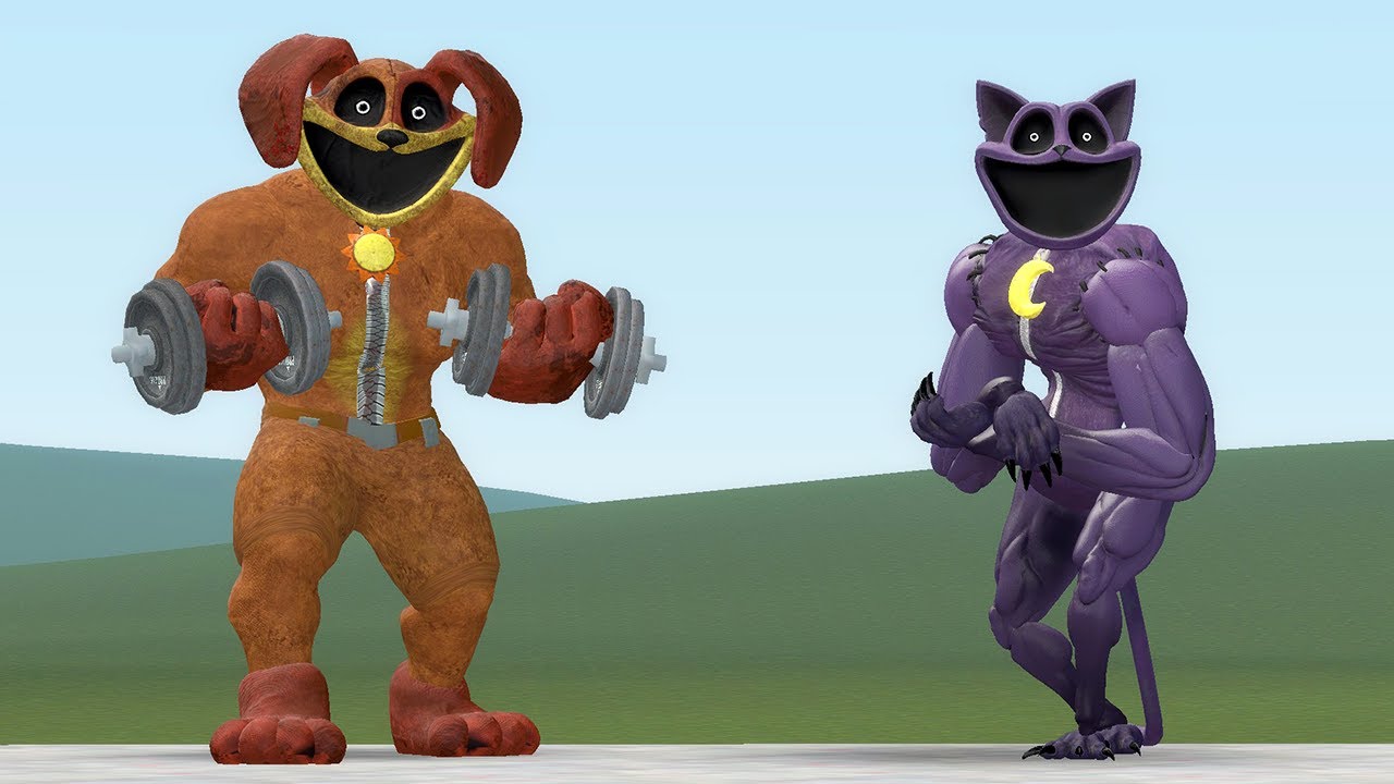 NEW CATNAP MUSCLE vs DOGDAY BUFF EVOLUTION | Poppy Playtime Chapter 3 ...