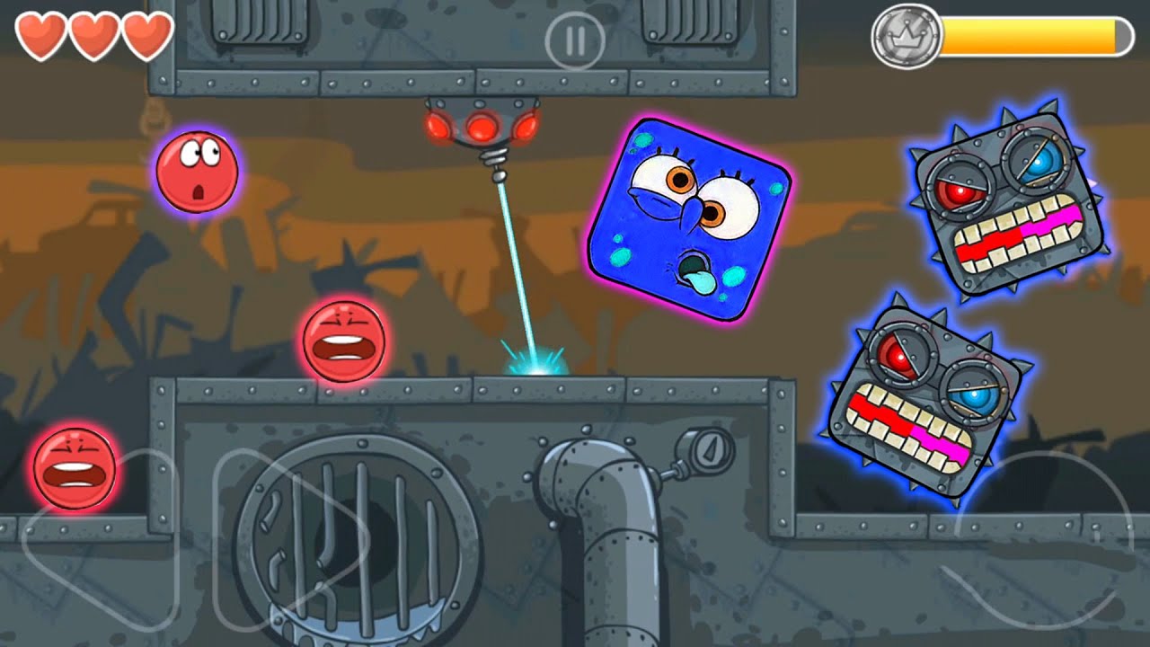RED BALL 4 - RED BALL VS BLUE SPONGEBOB BOSS EPIC BOSS BATTLE IN BOX ...