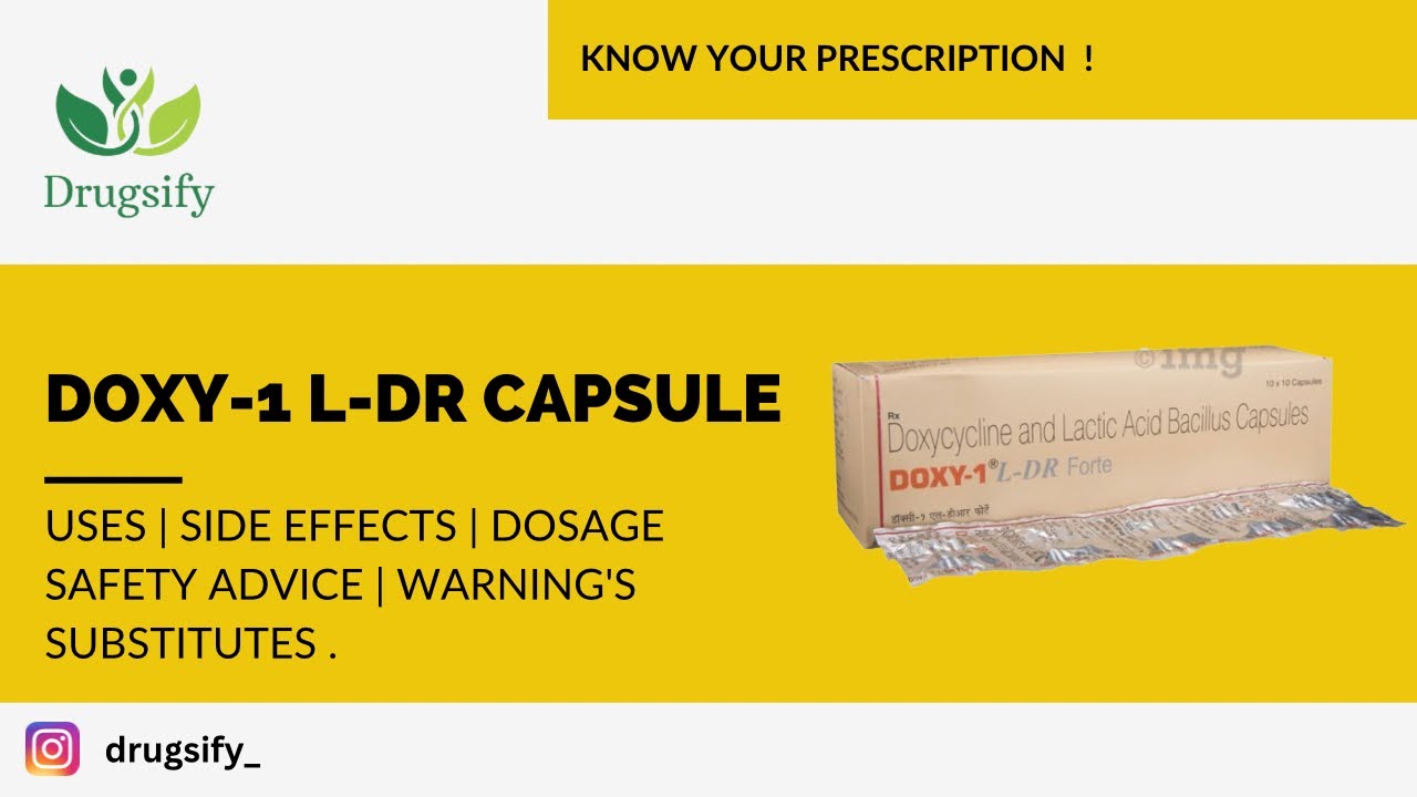 doxy-1 l-dr forte capsule #doxy #doxycycline - YouTube