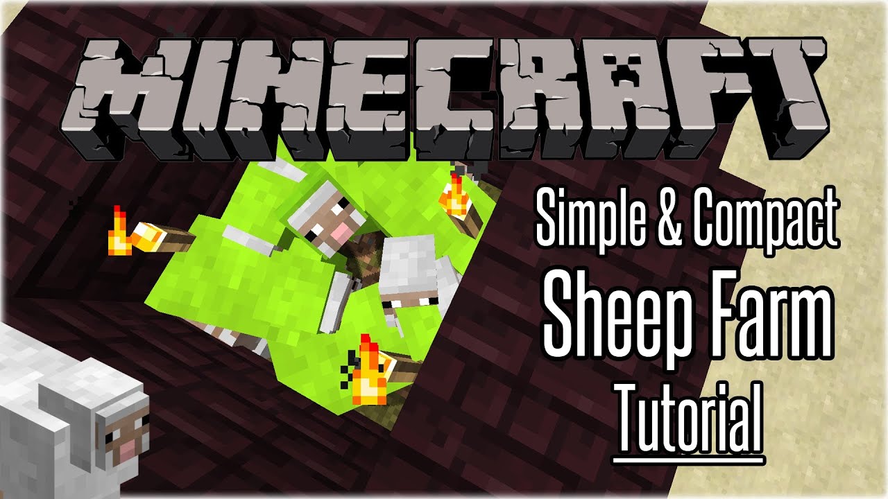 Minecraft Tutorial - How To Make A Simple & Compact Sheep Farm [1.7 ...
