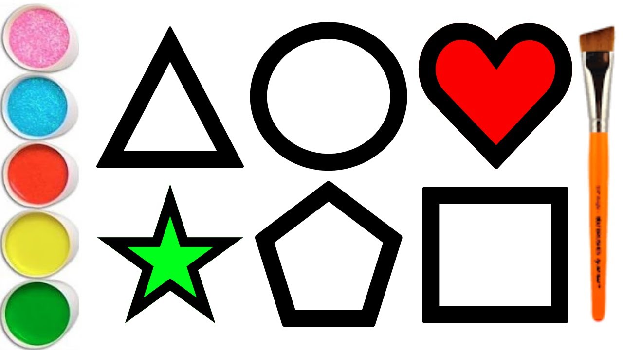 LEARN 2D and 3D Shapes | LEARN how to color 2D 3D SHAPES| Drawing and ...