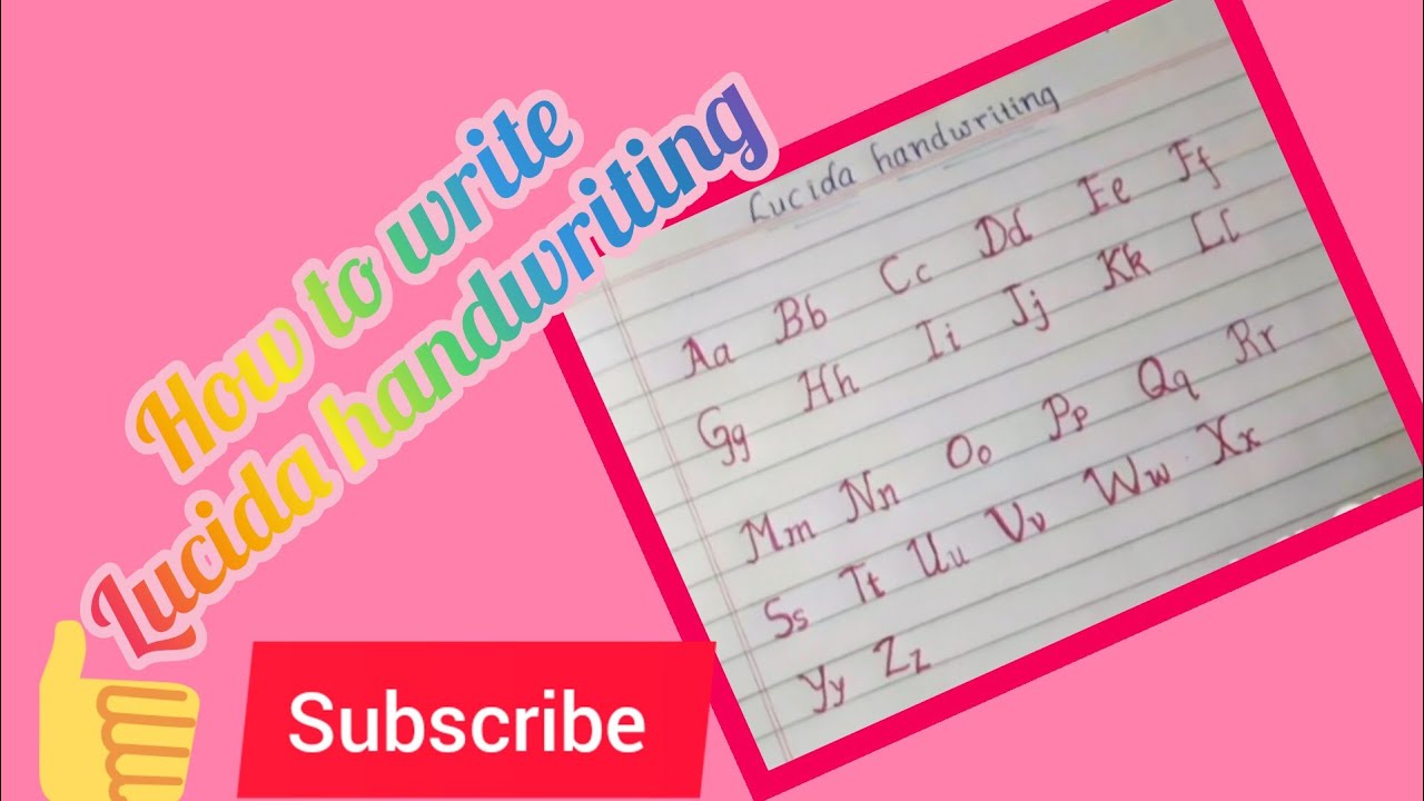 How to write Lucida handwriting very easy | Lucida handwriting | easy ...