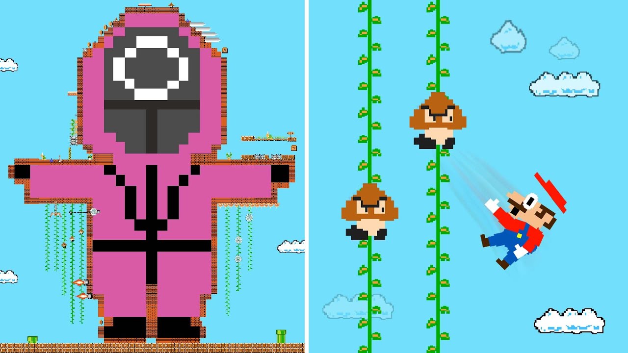 Mario vs the Giant Squid Game Maze | GM Animation - YouTube