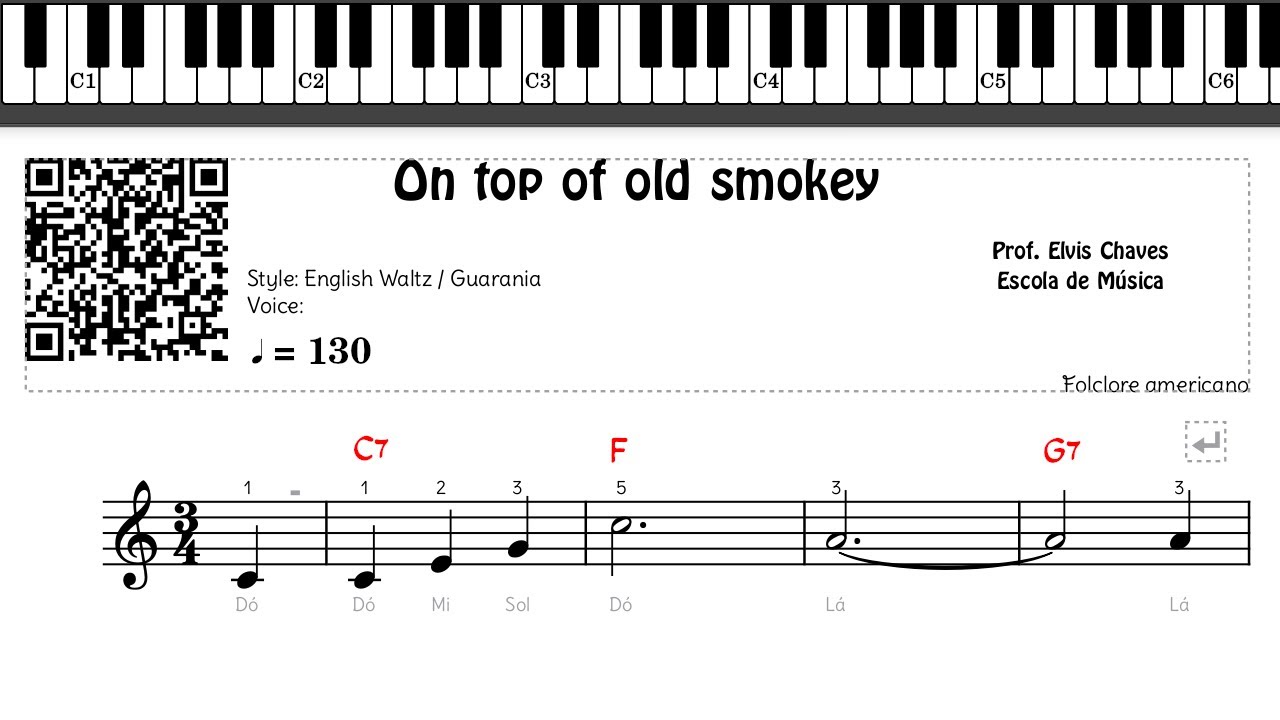 🎼 On top of old smokey - 6589 - Tutorial Partitura Fácil - YouTube