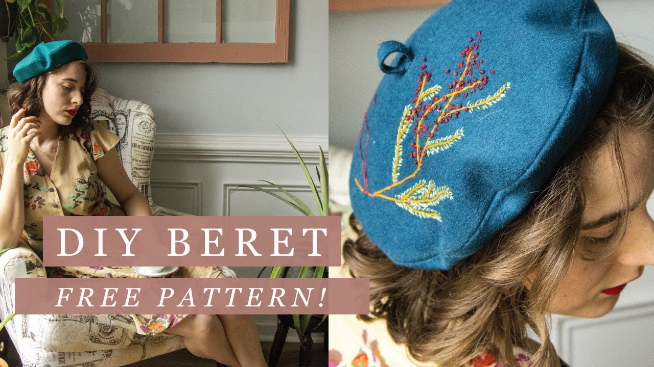 DIY Beret (FREE Pattern + Beginner Embroidery Tips) - Bijou Beret ...