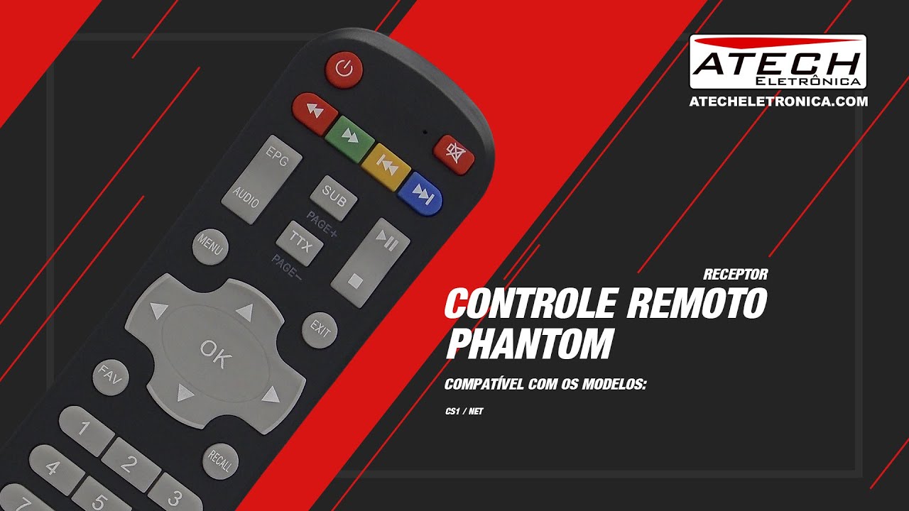 Controle Remoto Receptor Phantom CS1 (780634) - YouTube
