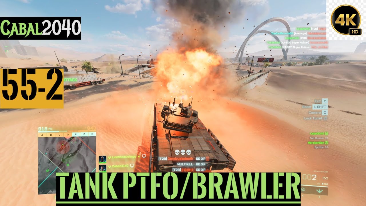 55-2 Tank/Brawler PTFOing on Hourglass. Full game and squad with comms ...
