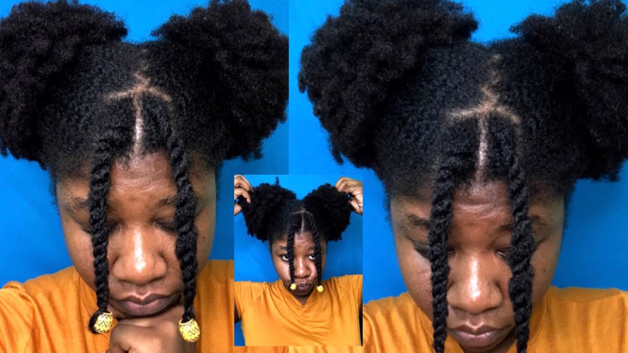 CUTE DOUBLE PUFFS IN 5 MINUTES | ConfidentlyCoily - YouTube