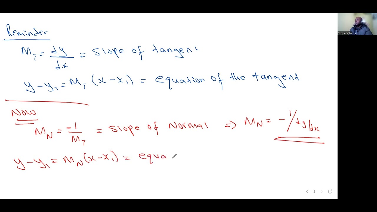 18 of 22 - Normal and equation of a Normal - YouTube