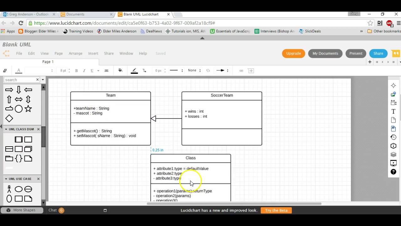 IS 403 Class Diagram Lucid Chart - YouTube