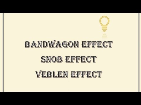 Bandwagon effect || Snob effect || Veblen Effect || Economics - YouTube