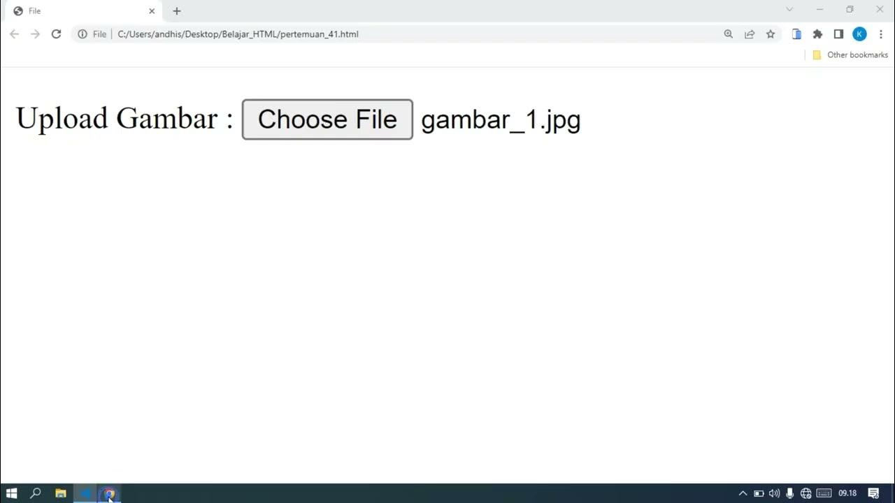 Tutorial Html Lengkap Part 41 Input Type File Html Youtube