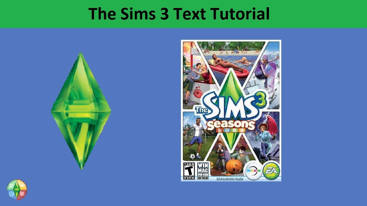 The Sims 3 Text Tutorial: Seasons expansion pack - YouTube