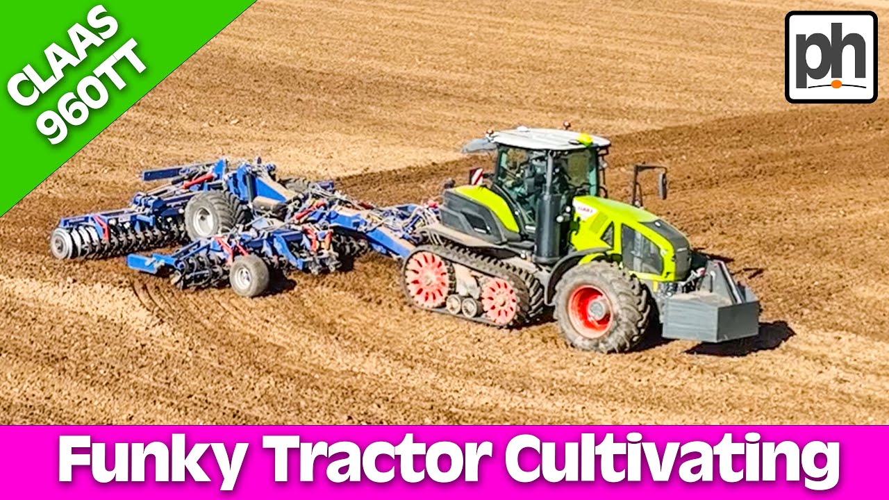 CLAAS 960TT Axion Tractor Working Farm Land for Next Years Wheat Crop ...