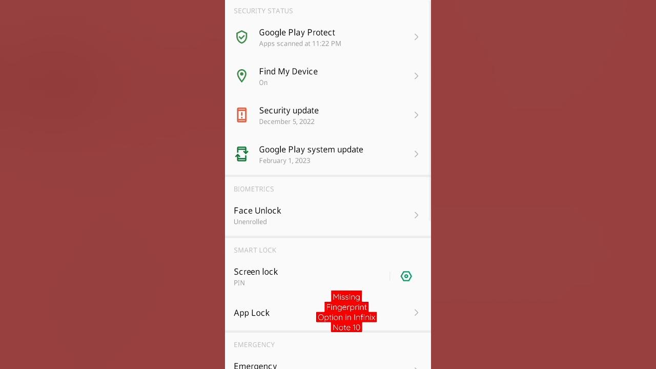 Fingerprint Option Missing In Infinix Note 10 YouTube fingerprint-option-missing-in-infinix-note-10-youtube