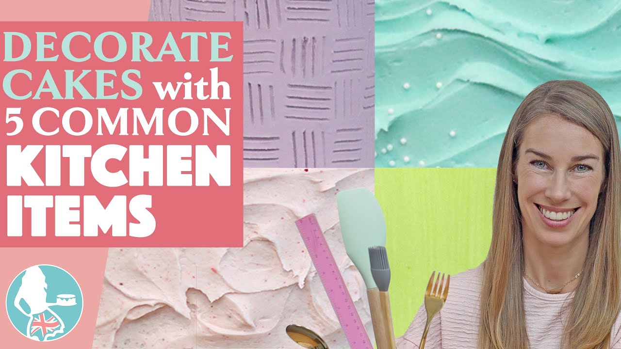 5 UNIQUE Cake Designs Using COMMON Kitchen Items - YouTube