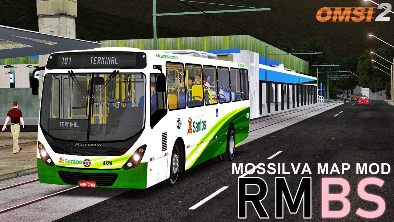 Mapa Bolsão V: RMBS - Linha 101 Sentido Terminal Valongo - OMSI 2 - YouTube