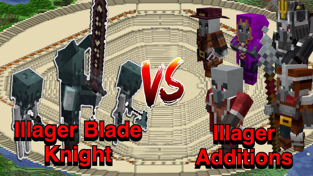 Minecraft |Mobs Battle| Illager Blade Knight (Illager Revolution)VS ...