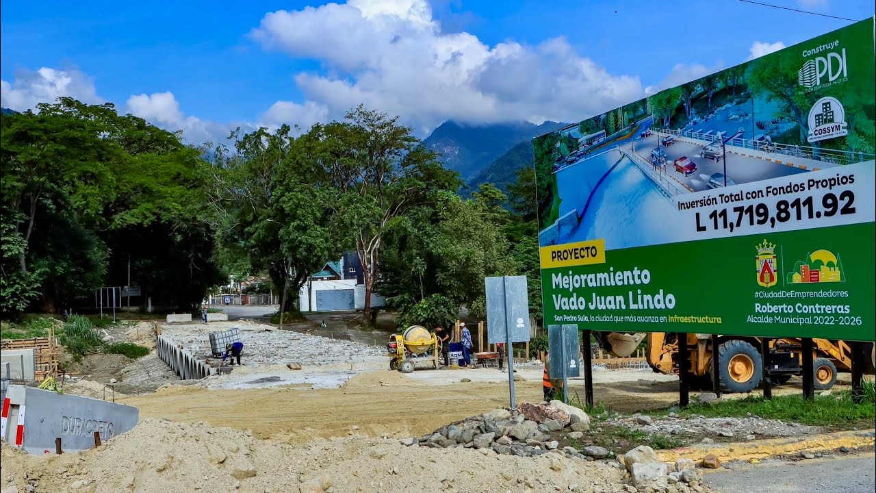 Avances en el proyecto de mejoramiento del Vado Juan Lindo - YouTube