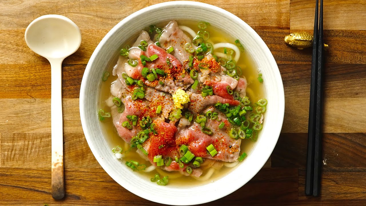 Rare Wagyu Beef Udon - YouTube