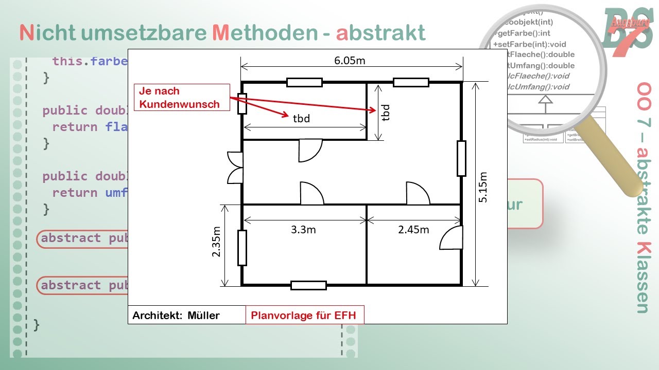Objektorientierung 7 - abstrakte Klassen - YouTube