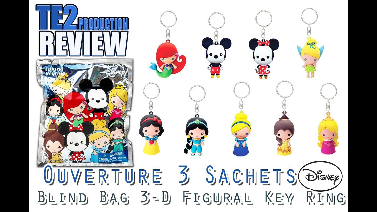 Ouvertures 3 Sachets Disney Figural Key Ring - YouTube