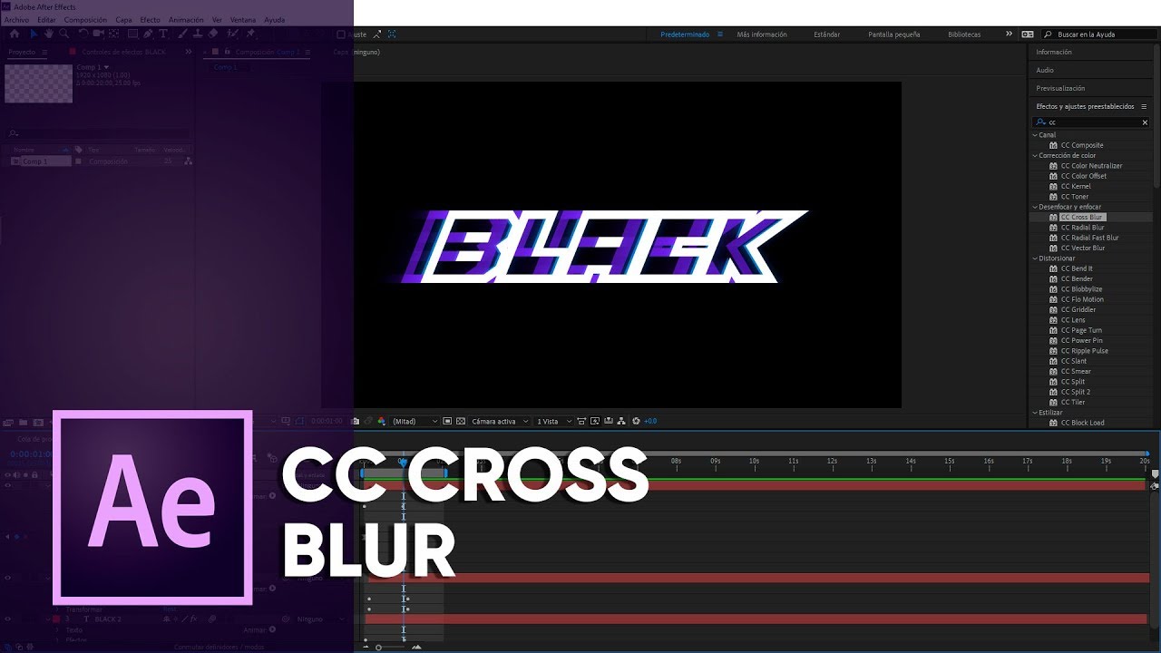 CC Cross Blur - Tutorial | Adobe After Effects CC | Wilson Rojas - YouTube