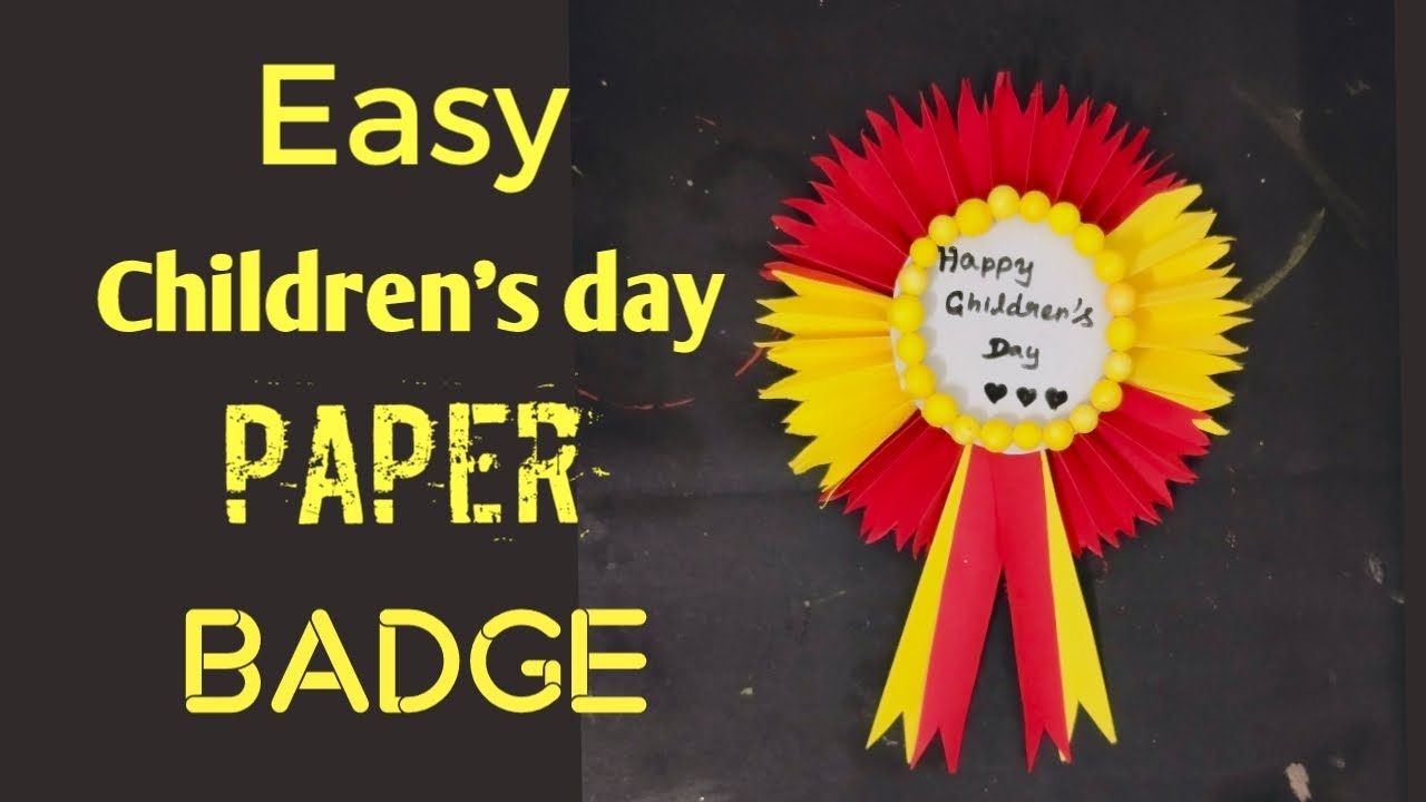 Children's Day Badge | Children's Day craft ideas | Children's Day ...