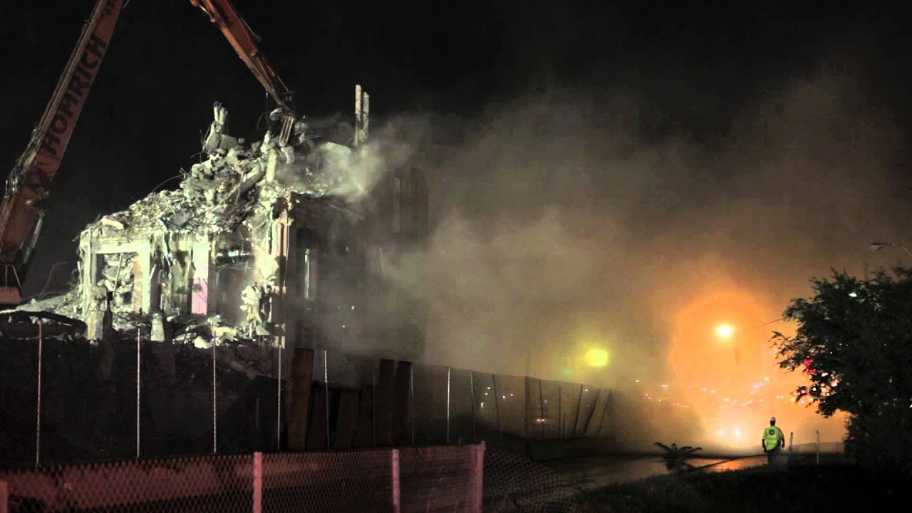 Cass Tech Demolition 7/29 and 8/1 - YouTube