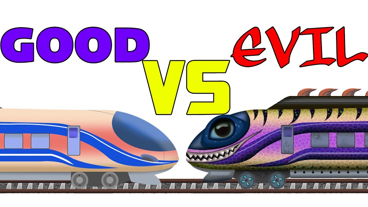 Good vs Evil Train | Vehicle Battles For Children | cartoon about ...