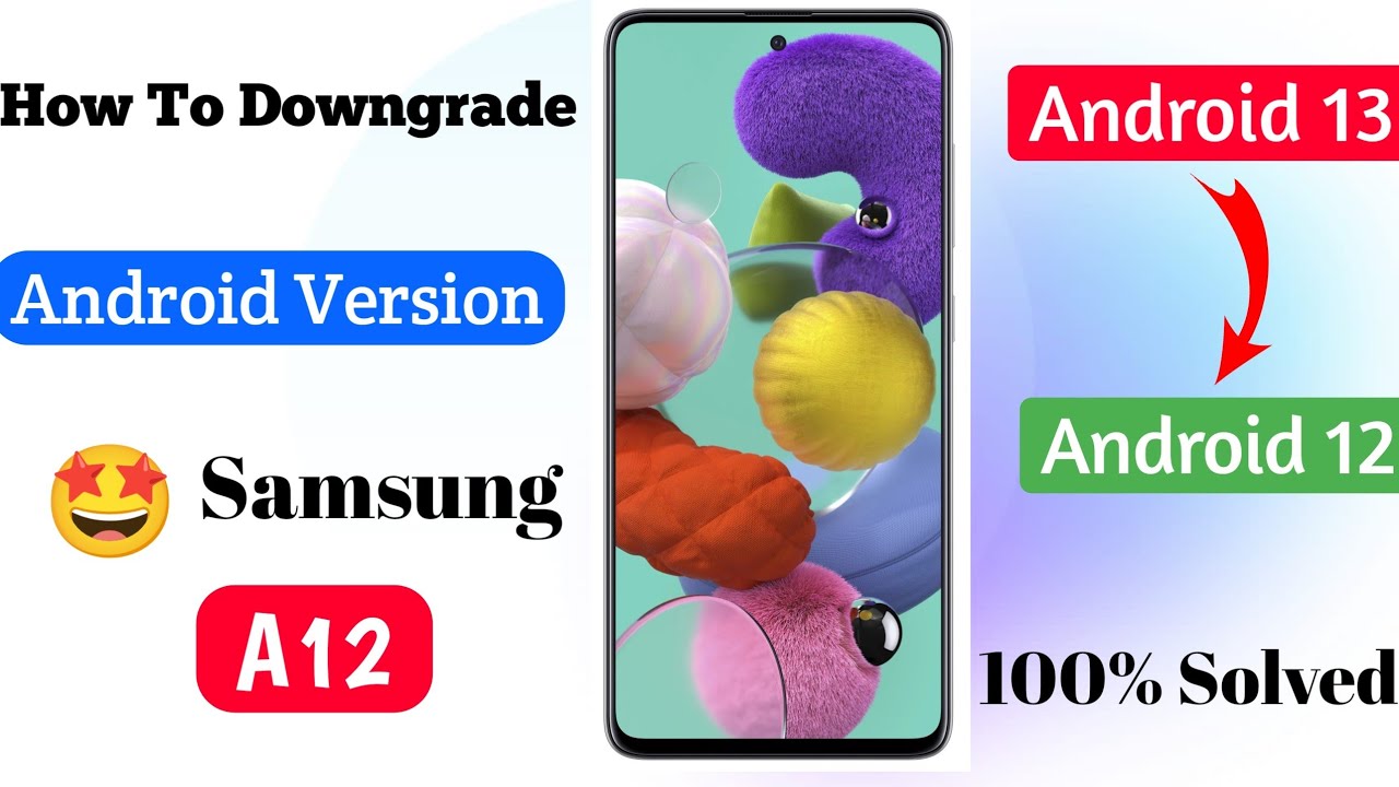 downgrade android 13 to 12 samsung a12 - YouTube