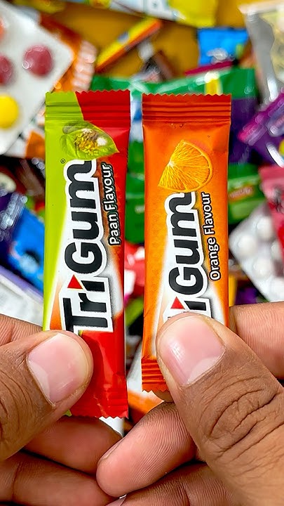TRI -GUM Paan Vs Orange #shorts - YouTube