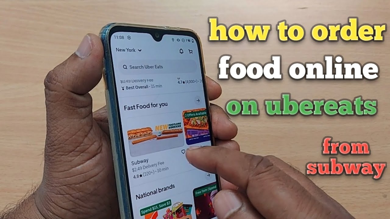 how to order food online on ubereats | subway order on uber eats | 2024 ...