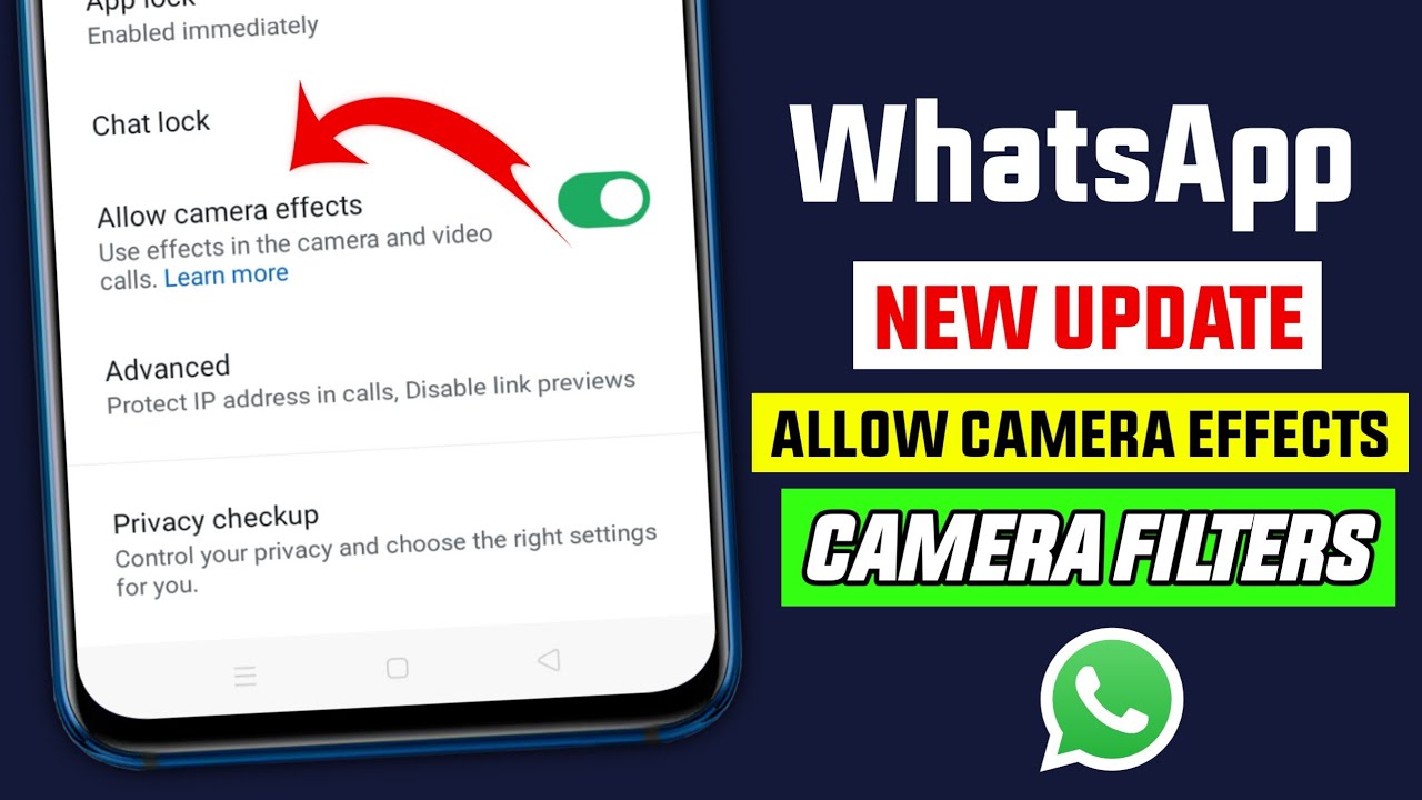WhatsApp use camera effect update || WhatsApp new update || WhatsApp ...