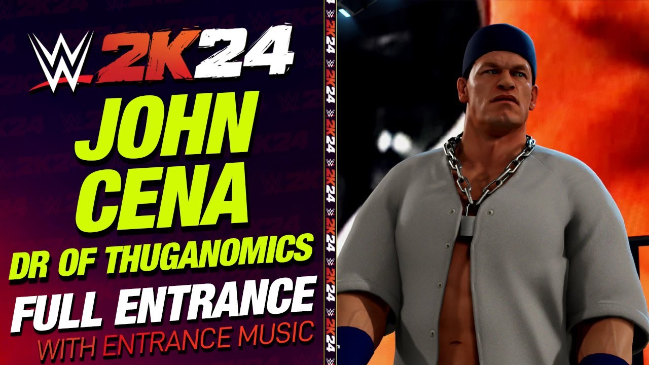 JOHN CENA DR OF THUGANOMICS WWE 2K24 ENTRANCE - #WWE2K24 JOHN CENA DR ...