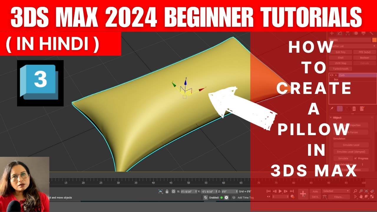 3ds Max 2024 Pillow Modeling Tutorial | Easy Pillow Creation in 3ds Max | - YouTube