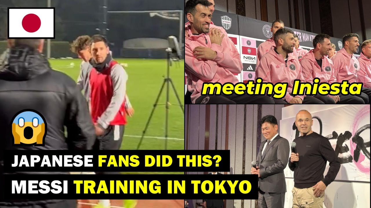 Japanese fans reaction to Messi in first training as Inter Miami vs ...