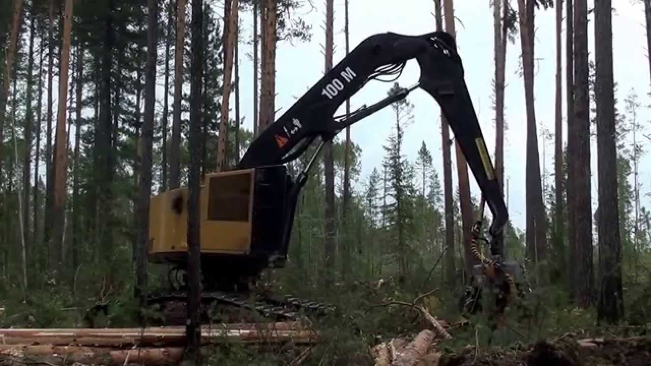 Cat 522 Гусеничный харвестер - YouTube